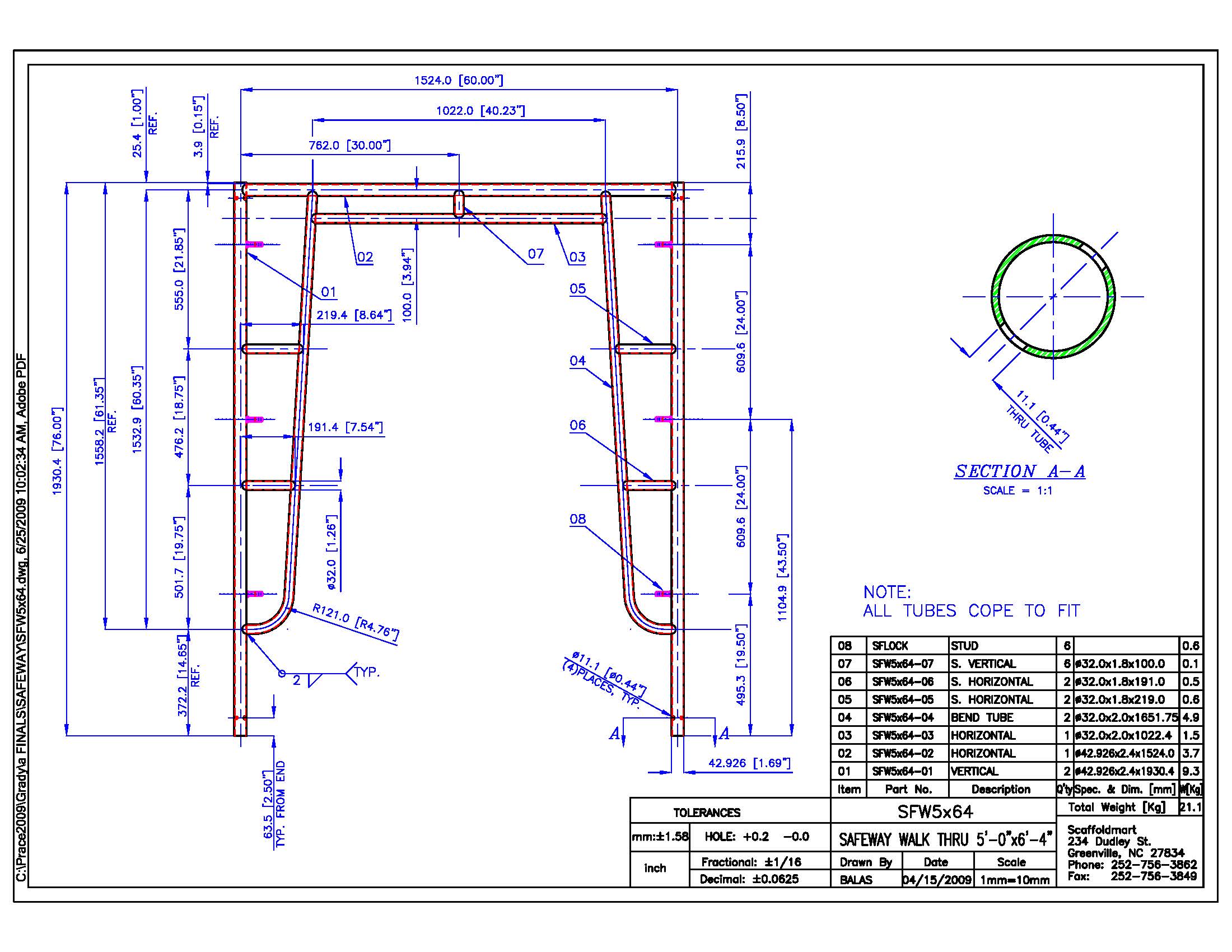 Safway Style 5ft x 6ft 4in Walk-Through Frame - Scaffolding - Sets ...