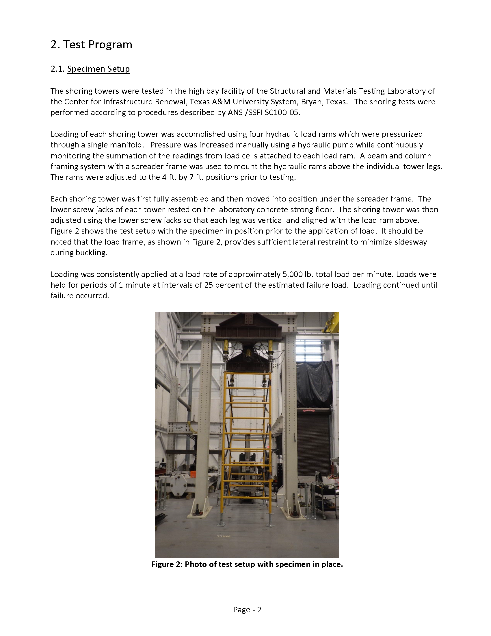 4' X 4' Shoring Frames Load Test Results | ScaffoldMart